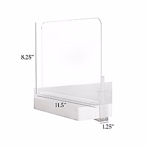 Richards Acrylic Closet Shelf Divider and Separator 6 Pack- Great for Storage and Organization in Bedroom, Bathroom, Kitchen and Office Shelves, Clear (9875300-3)
