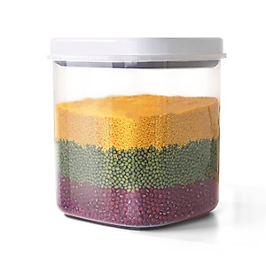 TBMax Large Food Storage Containers with Airtight Lid | Rice Storage Container 10 lbs / 5Kg | Plastic Food Storage Bin for Kitchen Pantry Organization and Storage Container