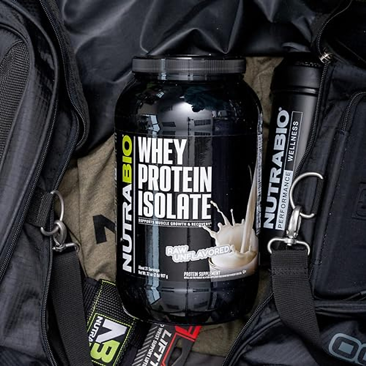 NutraBio Whey Protein Powder Isolate Supplement – 25g of Protein Per Scoop with Complete Amino Acid Profile - Soy and Gluten Free Protein Powder - Zero Fillers and Non-GMO - Raw Unflavored - 2 Lbs.