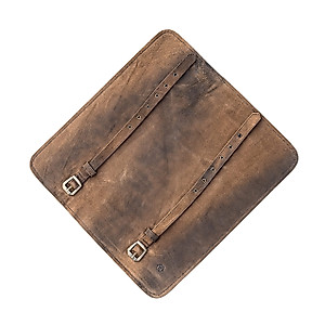 Knife Roll Bag Genuine Leather – Chef`s knife bag 7 slots – Leather Knife Case Sam (dark-brown/antique)