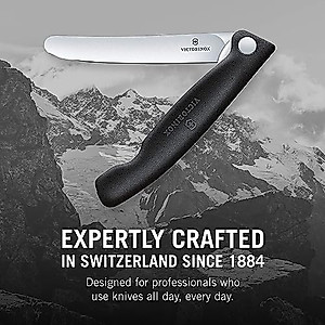 Victorinox Swiss Classic Foldable Paring Knife, Wavy Edge Black 4.3 in