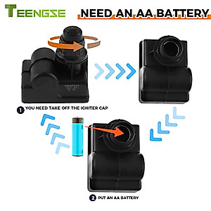 TEENGSE Grill Igniter Assembly Kit, Gas Grill Spark Generator, Electronic AA Battery Igniter, Push Button BBQ Igniter with 4PCS Electrode Igniter Wire Compatible with Blackstone 28inch Propane Griddle