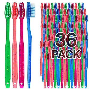 Bottles N Bags MEGA Pack Kids Disposable Toothbrushes with Paste | Children's Bubblegum Pre-Pasted & Individually Wrapped Toothbrush Bundle | Perfect for School, Camp, Summer Vacation, (36 Pack)
