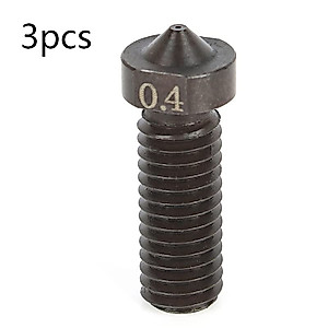 3D Printer Accessories V6 Hardened Steel 0.4/1.75mm High Temperature Filament J-Head 3D Printer Parts 3D Printer Controllers ( Size : 0.4-1.75 3pcs )