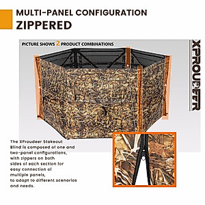 XProudeer Hunting Blind See Through Ground Blinds,Removable Portable Deer Panel Blinds,Hunting Blinds Ground for Deer Duck Turkey Hunting