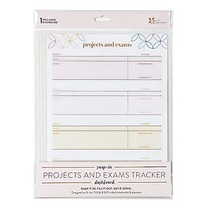 7" x 9" Snap-in Dashboard for Projects & Exams. Two-Sided Wet Erase Surface. Gold Metallic Accents. Fits Spiral Notebooks 7" x 9" or Larger by Erin Condren.