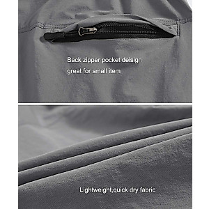 Gopune Women's Outdoor Quick Dry Lightweight Hiking Mountain Pants with Zipper Pockets (Deep Grey,M)