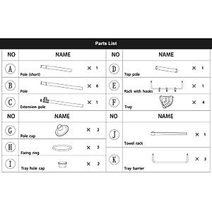 MeowWoof Corner Shower Caddy Tension Pole, 4-Tier Adjustable Shower Shelves, Rustproof Bathroom Shower Organizer, Floor Standing Bath Rack with Rod