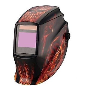 Auto Darkening Solar Welding Mask Professional Welder Helmet (Skull With Flames)
