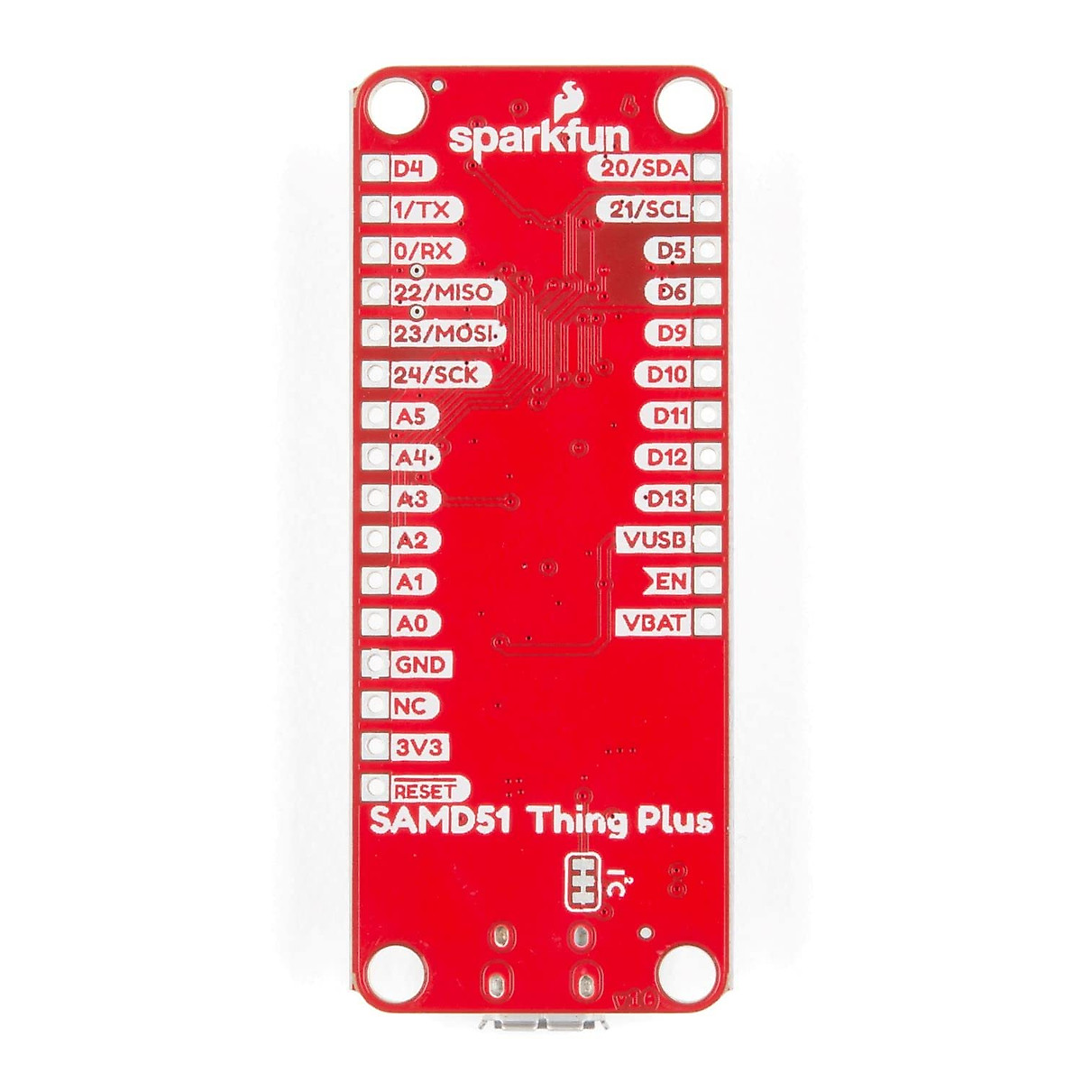 SparkFun Thing Plus - SAMD51 Development Board Powerful microcontroller with Qwiic connect system and integrated regulated LiPo charger No Soldering required