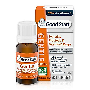 Gerber Good Start Baby Probiotic Drops with Vitamin D, Gentle, 0.34 Ounce