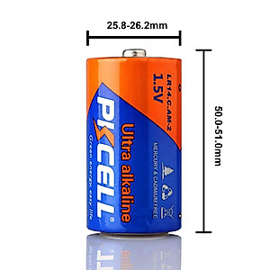 1.5V Batteries C Alkaline Primary Battery lr14 Model Count Pcs (4)