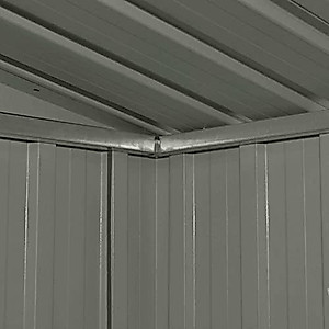 Garden Storage Shed Anthracite Steel Outdoor Garage Building House