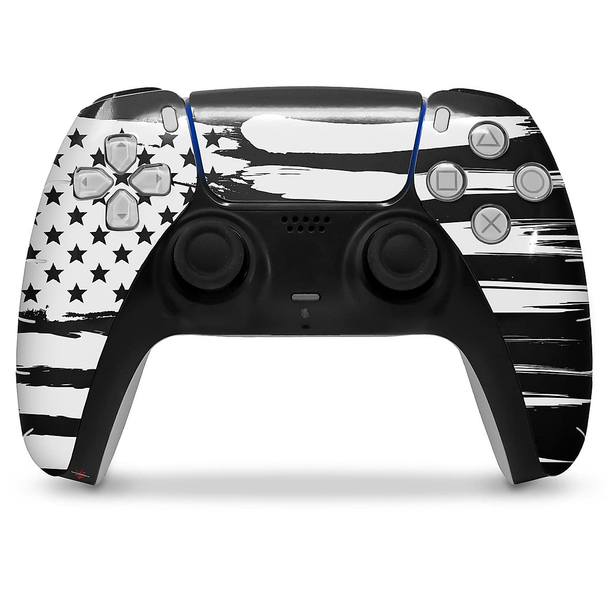WraptorSkinz Skin Wrap compatible with Sony PS5 DualSense Controller Brushed USA American Flag (CONTROLLER NOT INCLUDED)