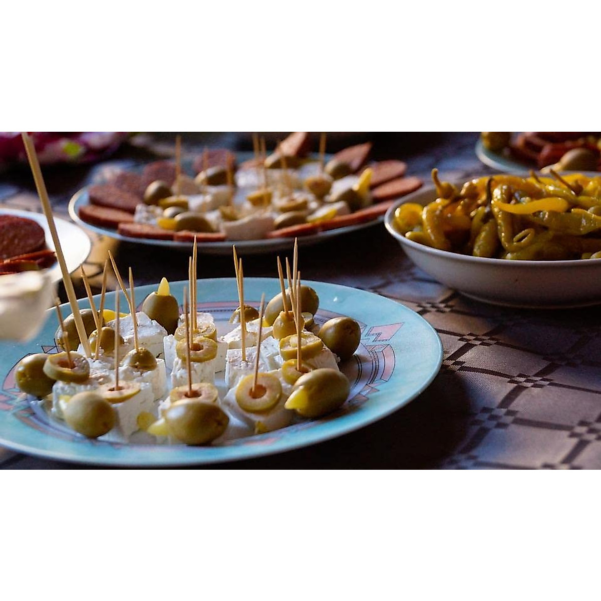 Gmark Round Hotel Toothpicks 800 ct - 3 Boxes Pack Total 2400 ct - 2.5" Natural Wooden Toothpicks GM1021