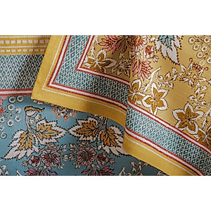 Maison d' Hermine Napkin 100% Cotton Set of 4 Decorative Washable Table Cloth Napkins, Dining, Home, Wedding, Banquet, Buffet, Marquise - Spring/Summer (20”x20”)