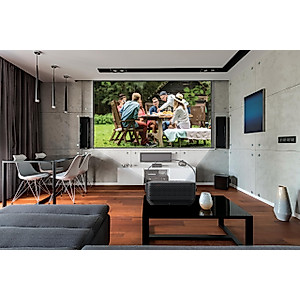 Naxa Electronics NYP-2003 Portable 100″ Home Theater 720P LCD Projector Player with Built-in Rechargeable Battery, Bluetooth, HDMI, USB 2.0, MicroSD Card Support, Black (NVP-2003)