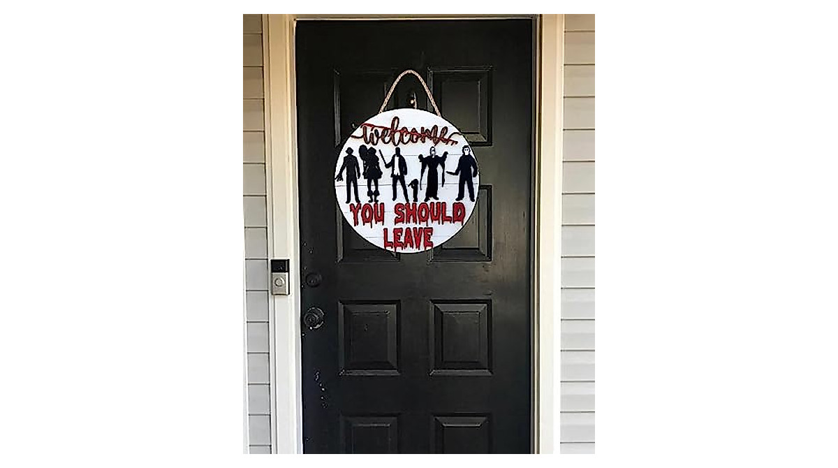 3D Horror Welcome Sign for Spooky Halloween Decor