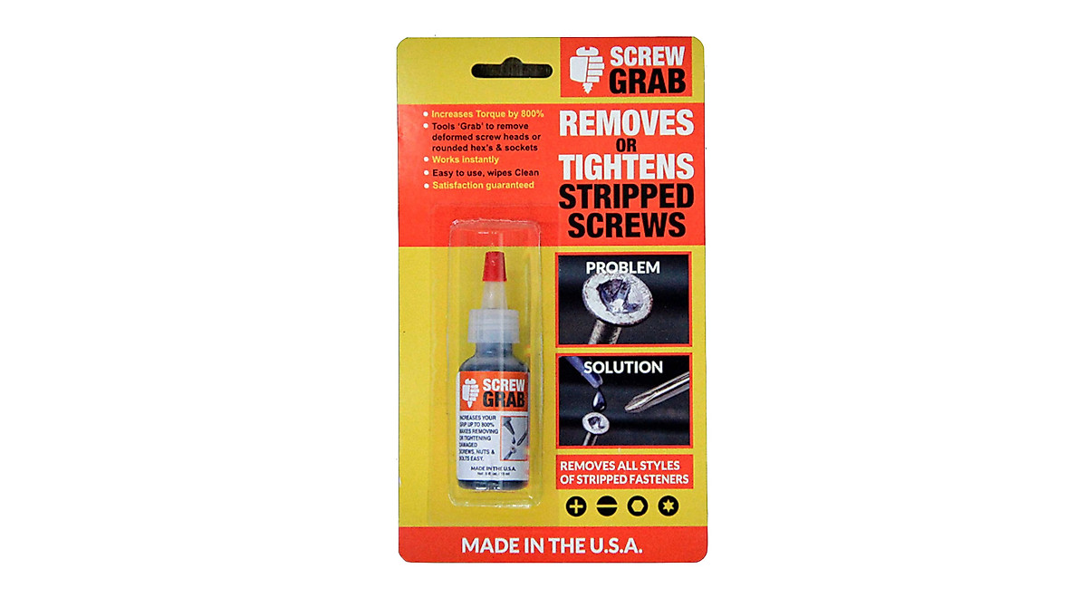 Screw Grab Liquid 0.5 oz for Stripped Screws - Instant Grip & Repair