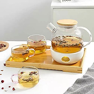 Hwagui - Glass Teapot With Infuser For Loose Tea And Blooming Tea, Heat Resistant Glass Teapot And Kettle For Stovetop, Perfect Tea Maker, 1000ml/33oz