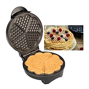 Waffle Maker 9“ Non-Stick Waffler Iron Stuffler Stuffed Wafflera 1200W Adjustable Browning Control, Electric Baker Makes Thick, Fluffy Waffles, Kitchen Essential for Breakfast