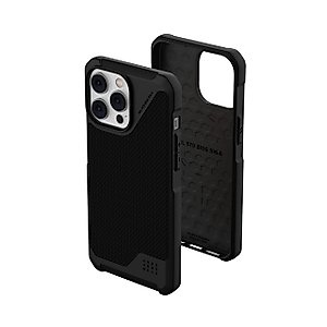 URBAN ARMOR GEAR UAG Designed for iPhone 14 Pro Max Case Kevlar Black 6.7" Metropolis LT Built-in Magnet Compatible with MagSafe Charging Featherlight Heavy Duty Shockproof Rugged Protective Cover