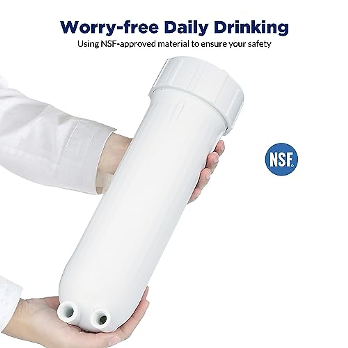 Membrane Solutions 3012 RO Membrane Housing Kit, Universal for Semi Commercial 200/300/400 GPD Reverse Osmosis Water Filter Systems, RO Filter Housing Wrench Fittings Set