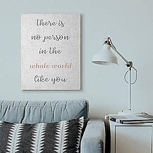 Stupell Industries No Person Like You Family Home Pink Inspirational Word, Design by Artist Daphne Polselli Wall Art, 30 x 40, Canvas