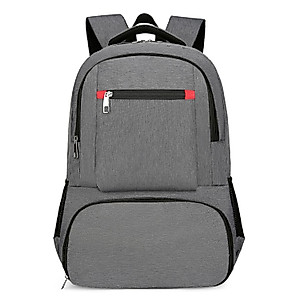 DAILY&DIARY Lunch Backpack, Insulated Cooler Backpack with Lunch Compartment for Men Women Water Resistant Lunch Bag 15.6 Inch Laptop Backpack Durable for Work, School, Camping, Picnics, Grey