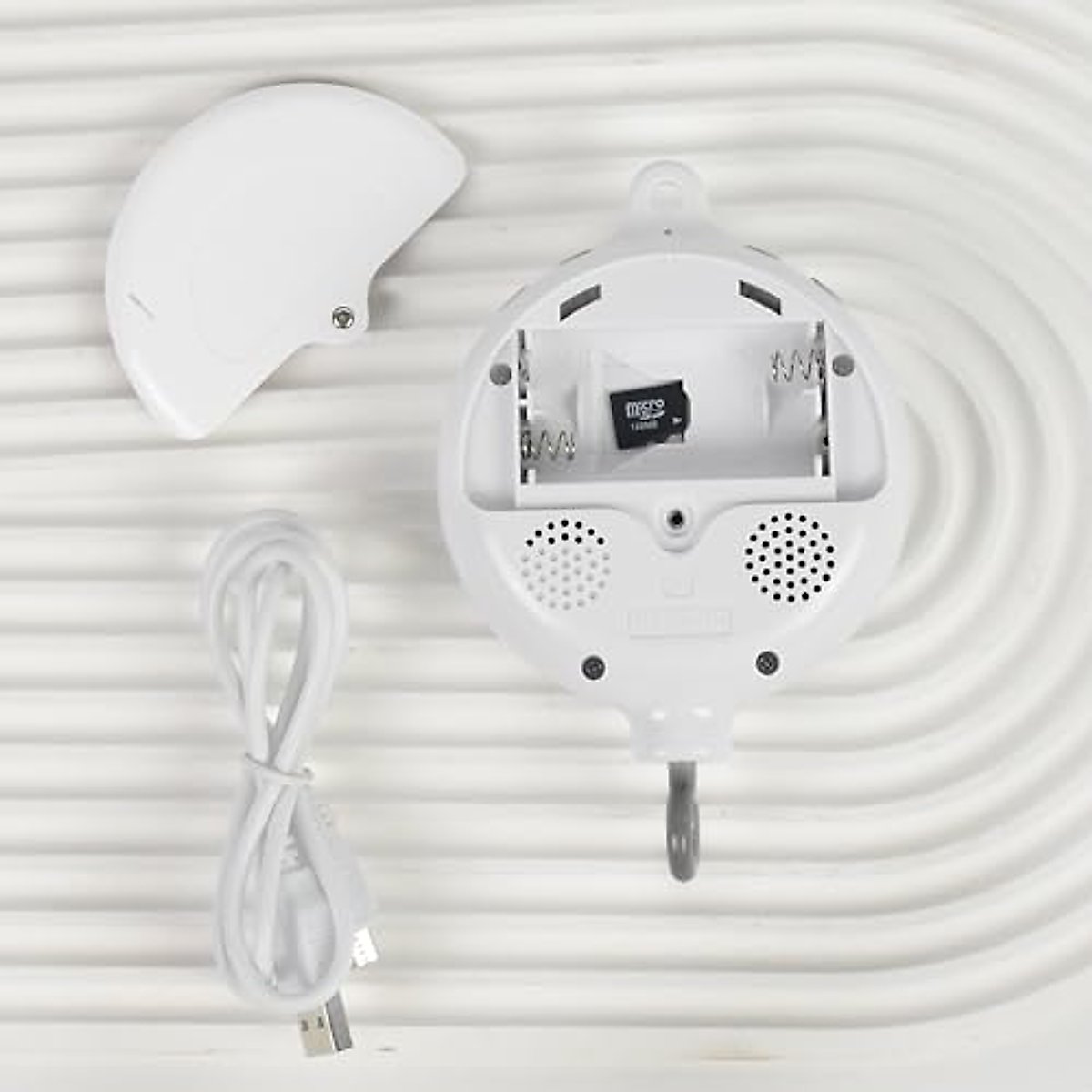 HLEEDUO Crib Mobile Motor Music Box,Nursery Mobile Device Built-in Memory Card to Download Music,Arbitrary Volume,Portable Sound Machine Mobile Spinner