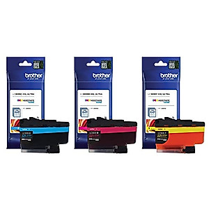 Brother Genuine Ultra High Yield Cyan Magenta and Yellow Ink Cartridge Set, LC3035C, LC3035M, LC3035Y