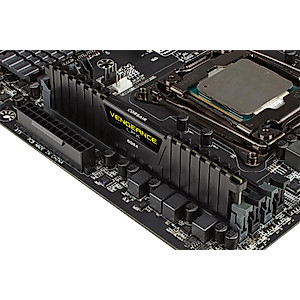 Corsair CMK16GX4M4A2666C16 Vengeance LPX 16GB (4x4GB) DDR4 DRAM 2666MHz (PC4-21300) C16 Memory Kit - Black