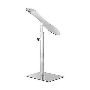 DZLOHAS Shoe Display Stand Silver, Risers Stand Countertop Adjustable Shoe Rack Retail Supplies Stainless Steel Shoe Display, 2 Sets of Shoe Rack