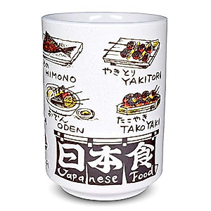 Japanese Yunomi Sushi Tea Cup Mino Ware, Japanese Food Print