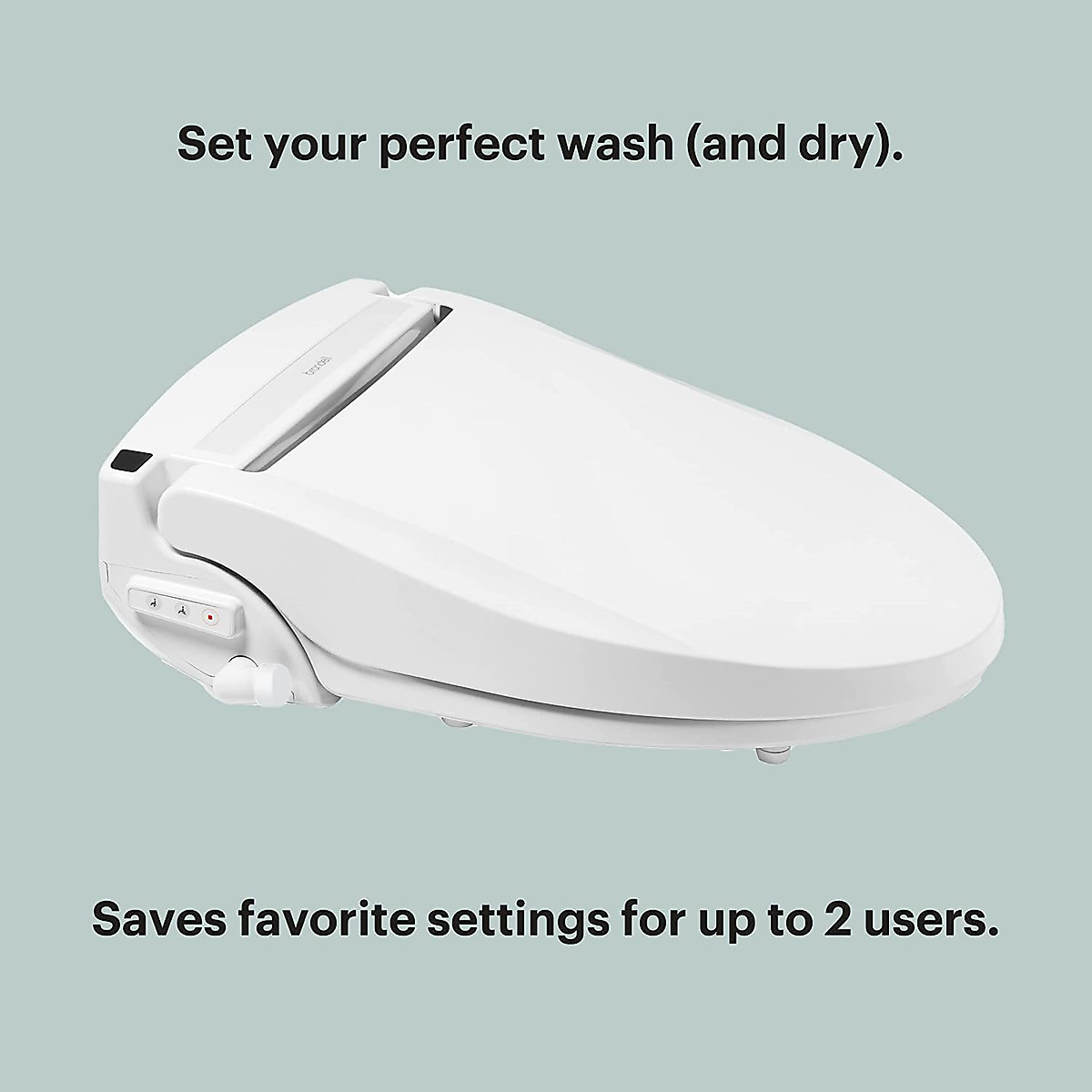 Brondell LE99 Swash Electronic Bidet Seat, Fits Elongated Toilets, White – Lite-Touch Remote, Warm Air Dryer, Strong Wash Mode, Stainless-Steel Nozzle, Saved User Settings & Easy Installation