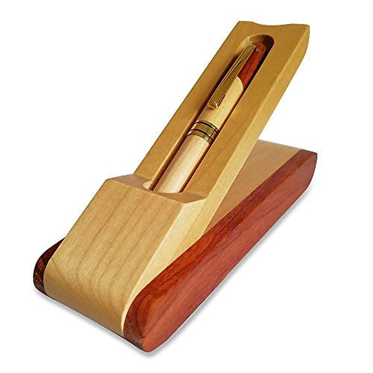 Luxury Wooden Ballpoint Pen Gift Set with Business Pen Case Display, Nice Writing Pen with Box and Gel Ink Refills
