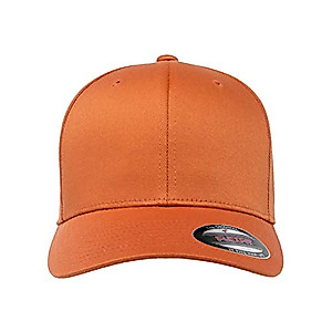 Flexfit Men's Athletic Baseball Fitted Cap, Orange, Small-Medium