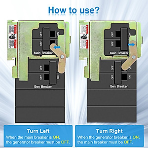 ECSBPK02 Generator Standby Power Mechanical Interlock Compatible with Siemens and Murray, Generator Interlock Kit for Qp or Mp 15-125 Amp Panels for Switching Between Utility Power and Standby