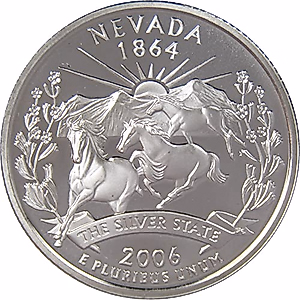 2006 S Nevada State Quarter Choice Proof 90% Silver 25c US Coin Collectible