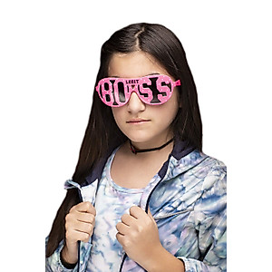 Sun-Staches WWE Official Sasha Banks Legit Boss Sunglasses Wrestling Costume Accessory UV 400 Lenses, Signature Pink Frames, One Size Fits Most