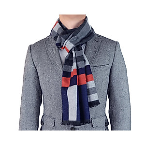 MELIFLUOS DESIGNED IN SPAIN Scarf for Men Reversible Elegant Classic Cashmere Feel Scarves for Spring Fall Winter (TA04-2)