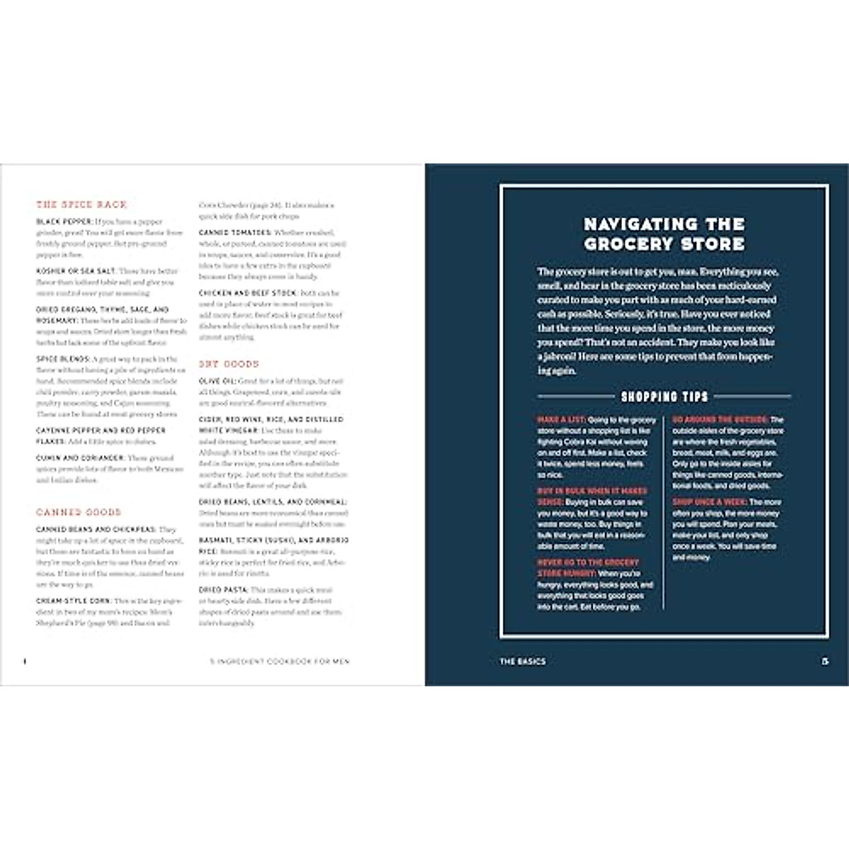 The 5-Ingredient Cookbook for Men: 115 Recipes for Men with Big Appetites and Little Time