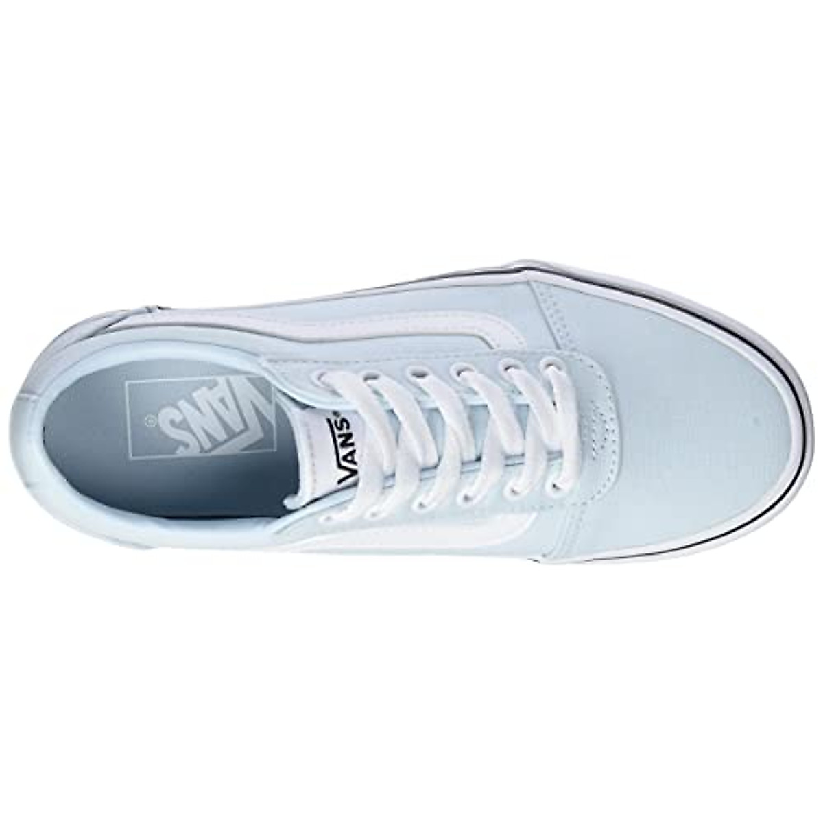 Vans Unisex Ward Canvas Low Platform Sneaker - Delicate Blue/White 8.5