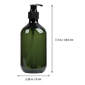 Cabilock Empty Soap Bottles Travel Shampoo Bottles 4Pcs Empty Plastic Cylinder Lotion Bottles Dispenser Refillable Jar for Body Wash Massage Lotion Travel 500ML (Green) Travel Lotion