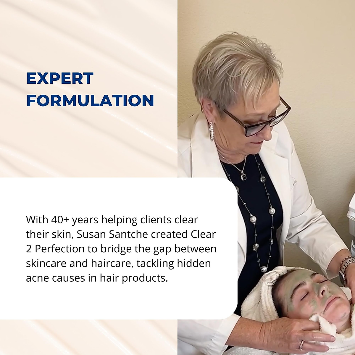 Exfoliating Facial and Body Scrub by Clear 2 Perfection, Esthetician Developed, Perfect for Bacne, Exfoliates & Clears Breakouts