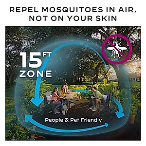 Thermacell Mosquito Patio Shield Repeller; Includes 12-Hour Refill; Highly Effective Mosquito Repellent for Patio; Bug Spray Alternative; Scent Free; No Candles or Flames