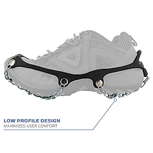 Yaktrax Traction Chains for Walking on Ice and Snow (1 Pair), Large , Black