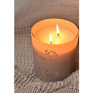 Vanilla Bean | 8 oz | Strong Scented Candles | Natural Soy Candle | Premium Strong Scent | Elegant Glass jar | Metal lid | Designer Gift Box | Long Even Burn | Double Wick