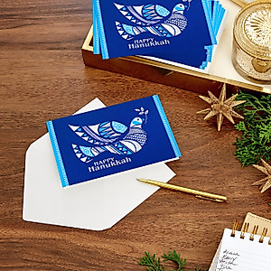 Hallmark Tree of Life Hanukkah Boxed Cards (40 Cards and Envelopes) Blue and Silver Dove