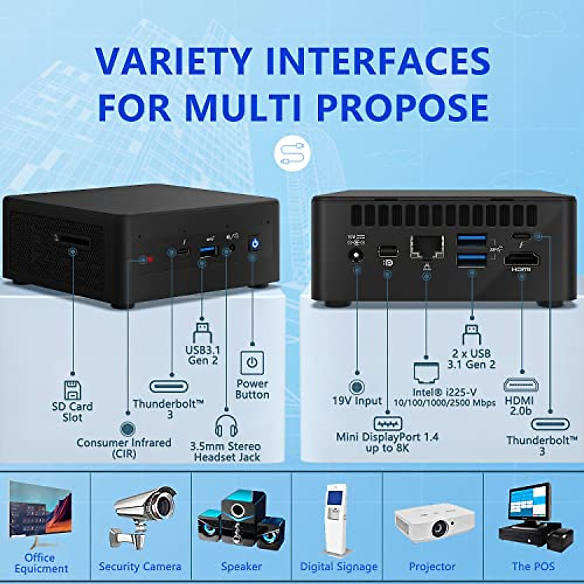 Intel NUC 11 NUC11PAHi70Z Mini PC Barebone Kit, Core i7-1165G7 4-Core, 2.8 GHz–4.7 GHz Turbo, 28W Intel Iris Xe Graphics, iFi 6, BT 5.0 Thunderbolt 3, 8K & Quadruple Monitor Capable (No RAM+SSD+OS)